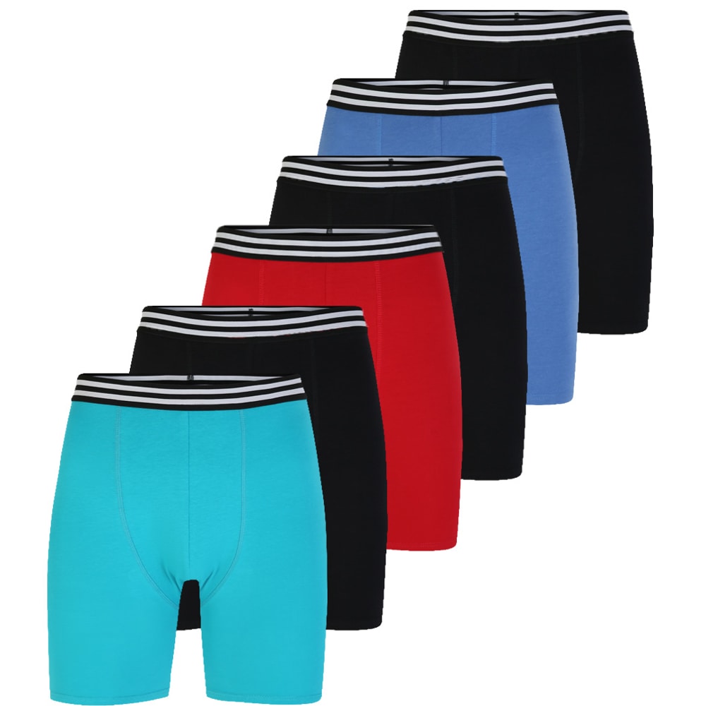 Bigdude 6 Pack Assorted Boxer Shorts Mixed | BigDude
