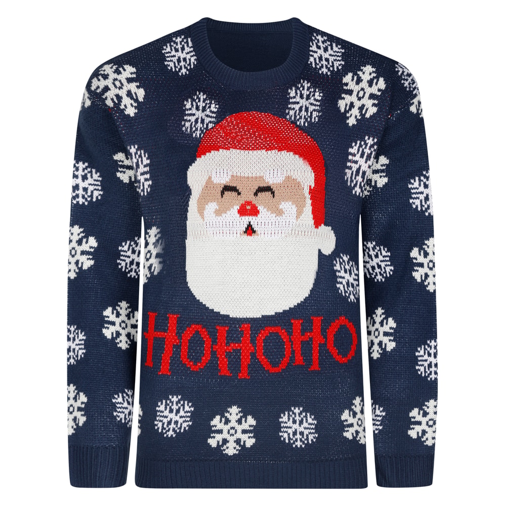 Bigdude Santa Christmas Jumper Navy | BigDude