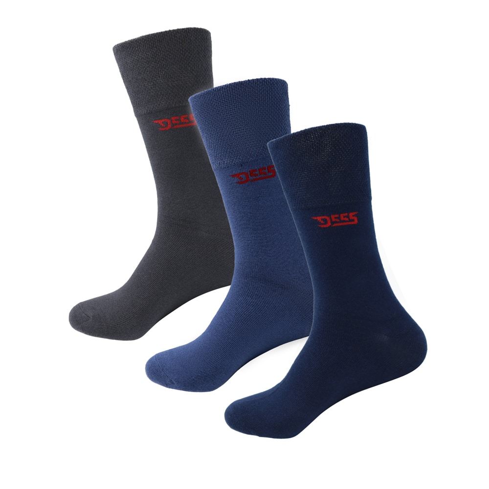 D555 Harold 2 Extra Wide 3 Pack Comfort Socks Multi | BigDude